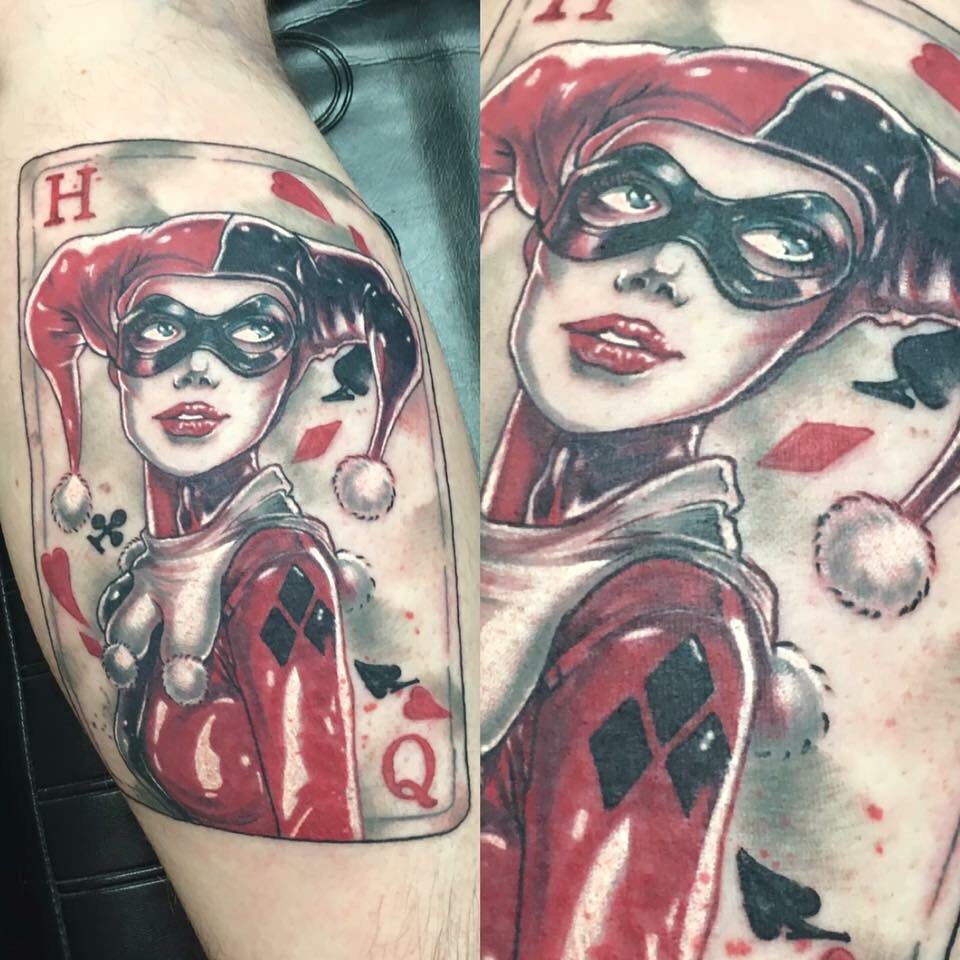 Joker Playing Card Tattoo Designs Realism "Joker Card Joker" Tattoo