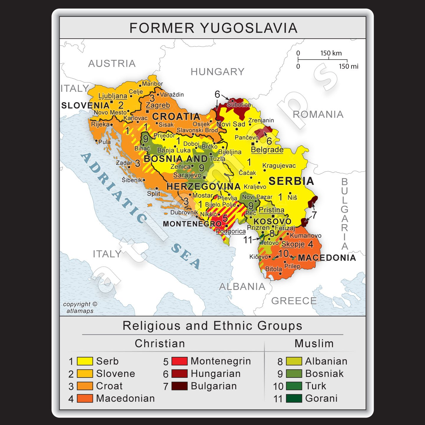 Ethnolinguistic Map Of Yugoslavia
