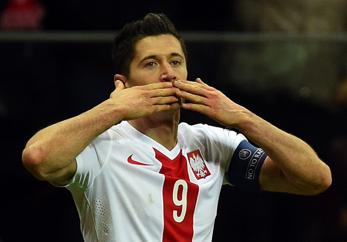 Poland forward Robert Lewandowski has now scored 41 goals in 39 matches ...