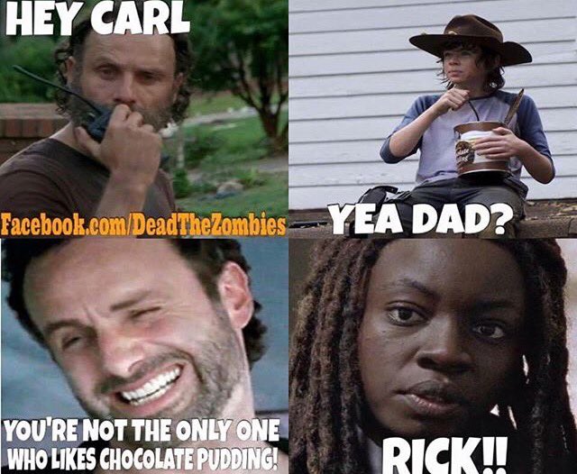 Walking Dead Meme Carl Pudding