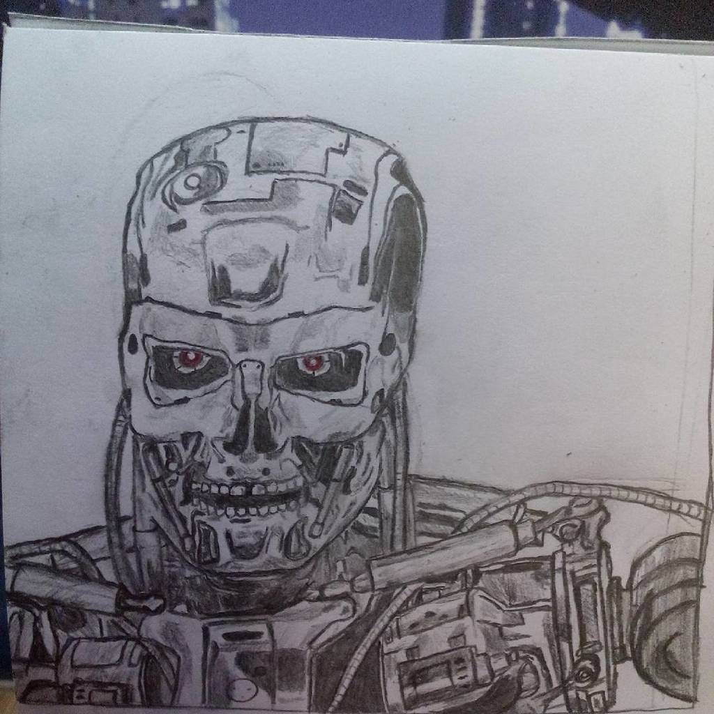 Terminator Robot Drawing