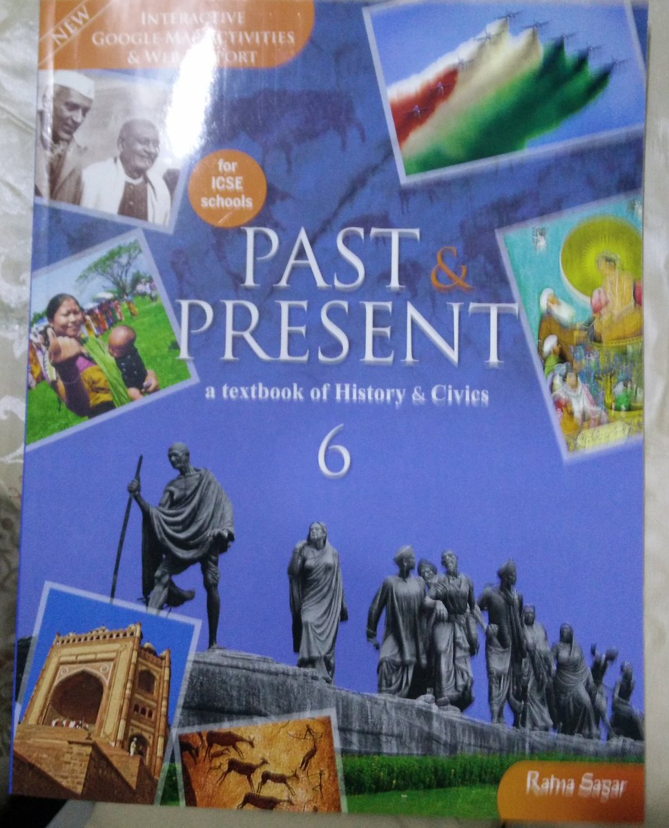 Nephew got his new 6th grade ICSE history textbook. Cover - Gandhi ...
