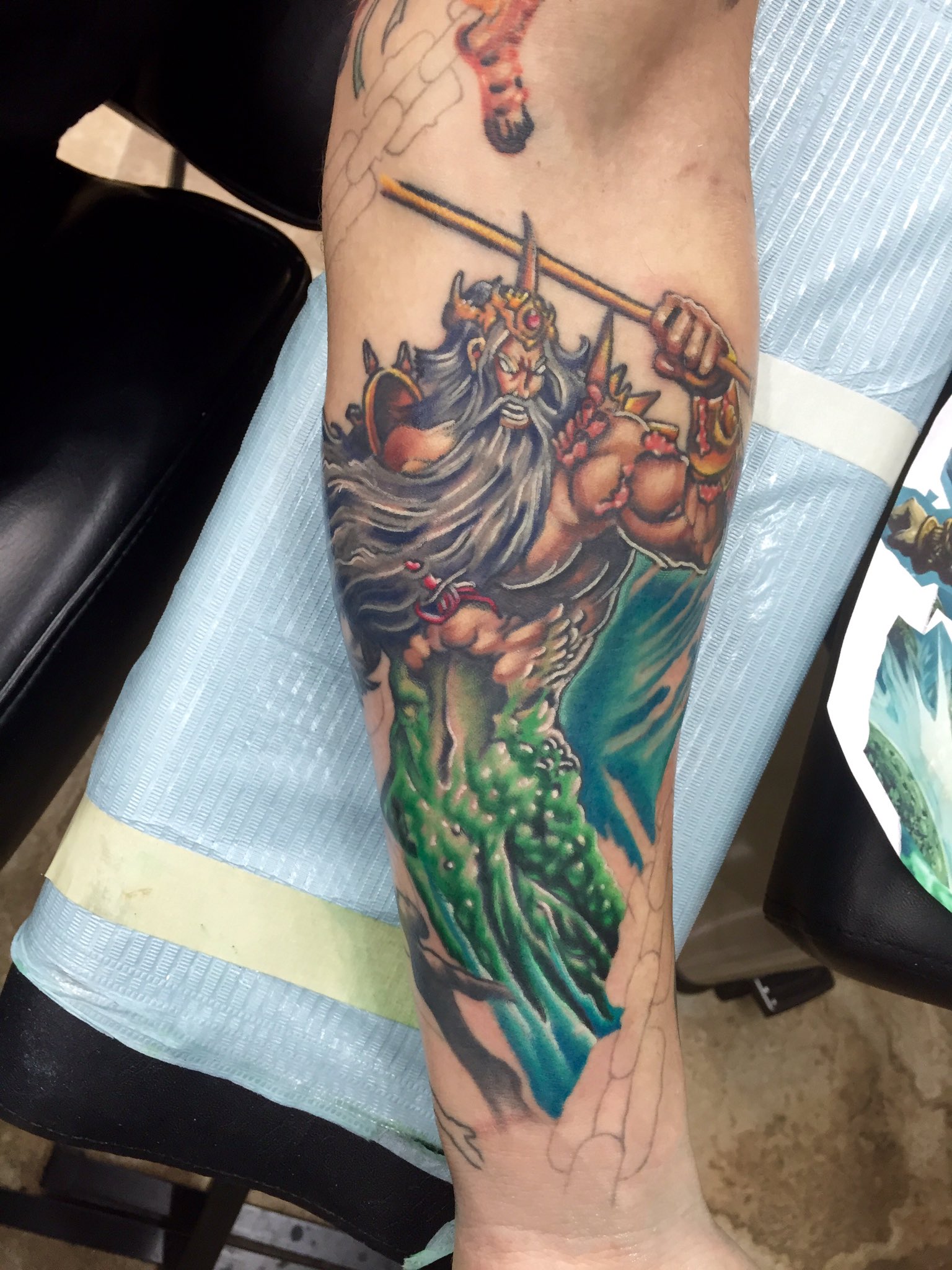 Greek God Poseidon Tattoos