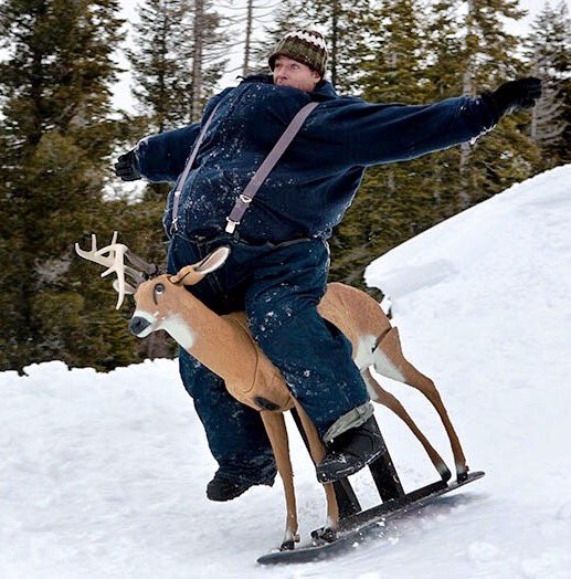 Guy Riding A Deer