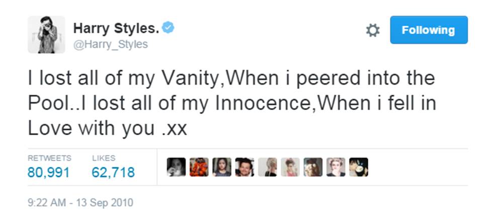 Harry Styles Tweets On Twitter