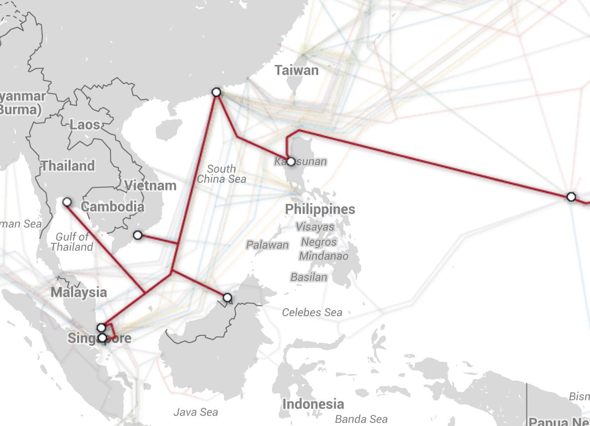 Asia: Few submarine cable landing points in SE Asia, so could AAG ...