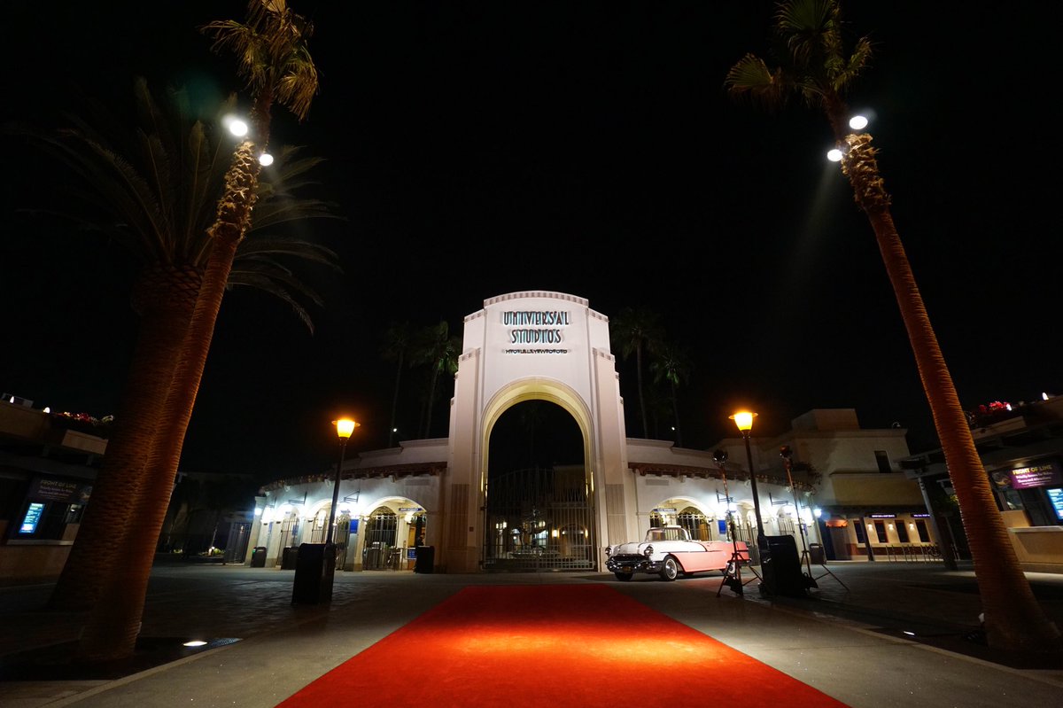 Universal Studios Hollywood Entrance At Night