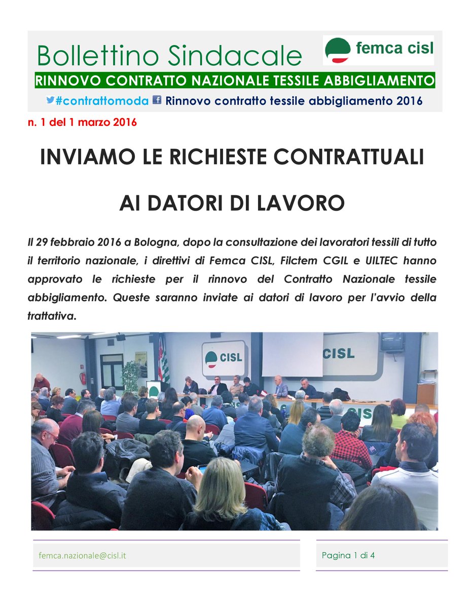 Contratto collettivo nazionale di lavoro settore tessile – Coussin pour ... Contratto collettivo nazionale di lavoro settore tessile – Coussin pour ...
