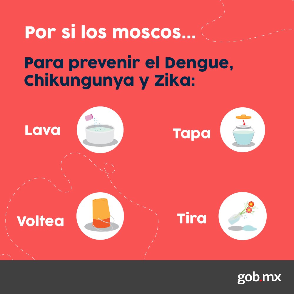 ¡lava, tapa, voltea y tira! prevención del #zika y #dengue - scoopnest.com