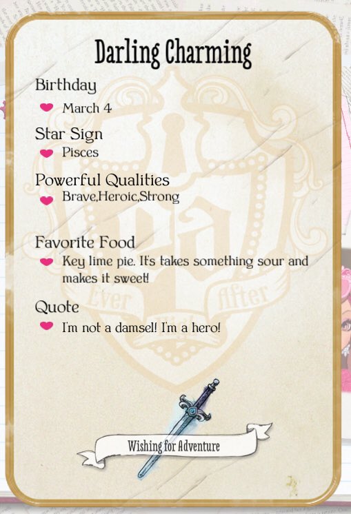 Daring Charming Ever After High Card