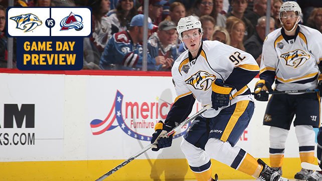 Game day! The #Preds visit the #Avs in a matinee matchup at 2 p.m. (CT ...
