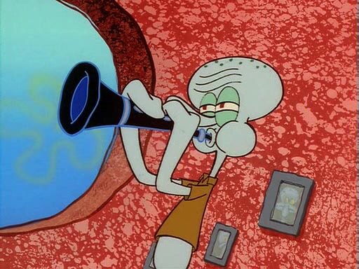 Squidward Playing Clarinet Gif