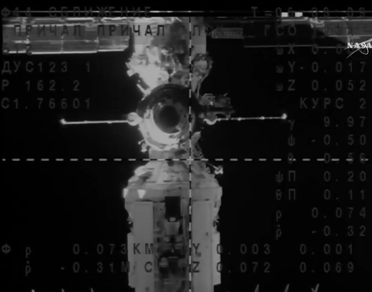 Contact and capture. Soyuz TMA-20M successfully captured to the ...