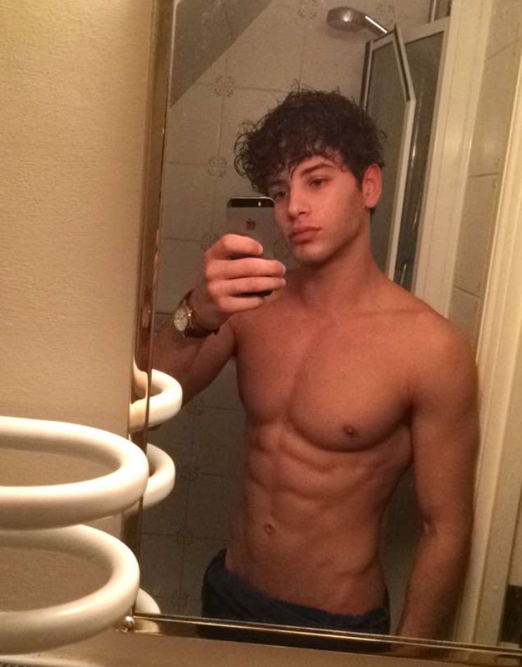 Guy Mirror Selfie Abs