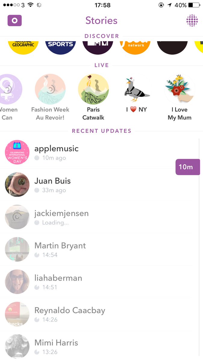Snapchat ios app has a new font + funky new scrolling ui on its stories ...