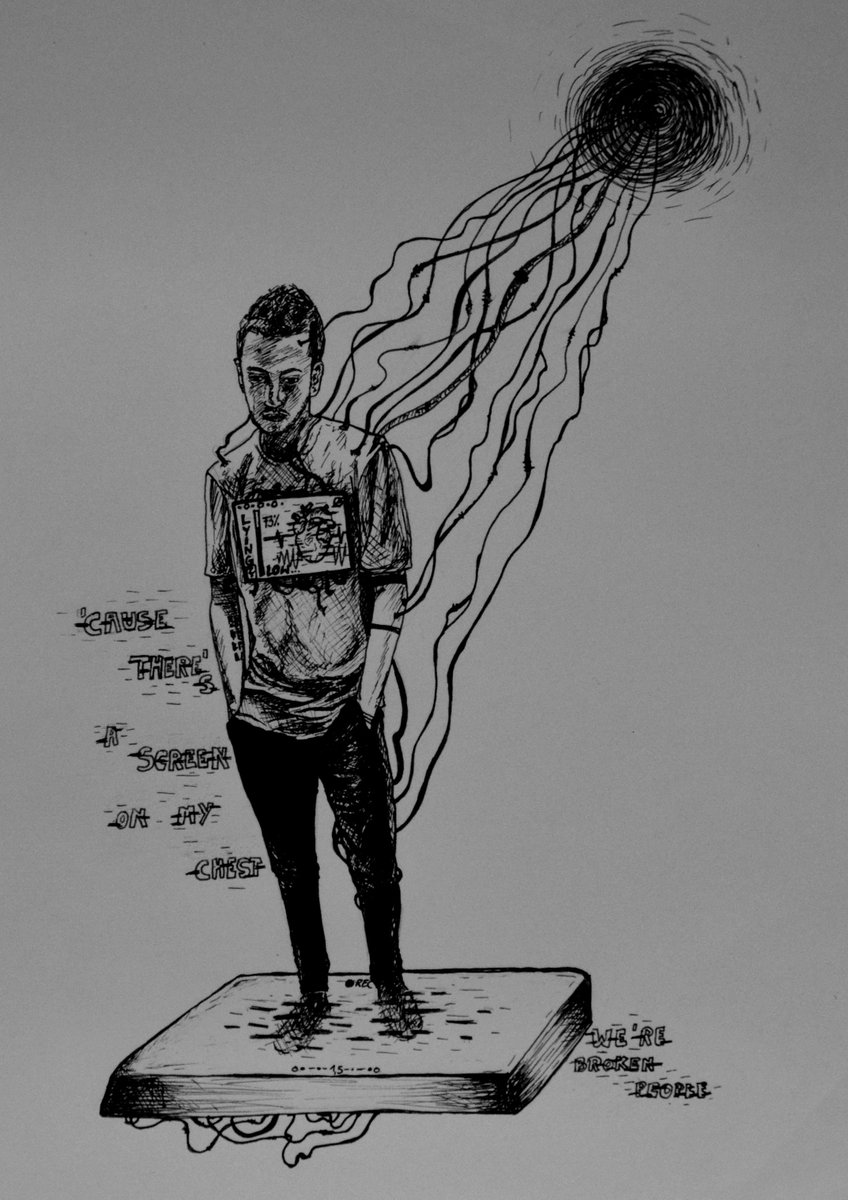 Drawings Of Broken People