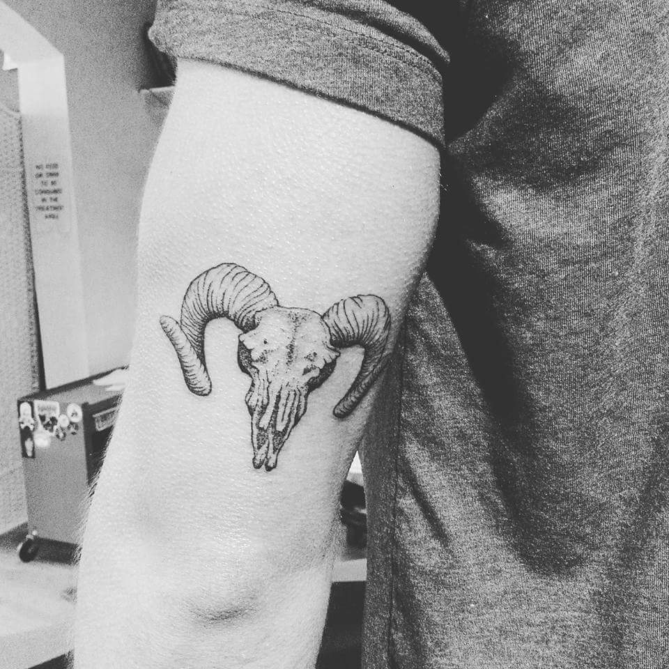 Ram Head Skull Tattoo