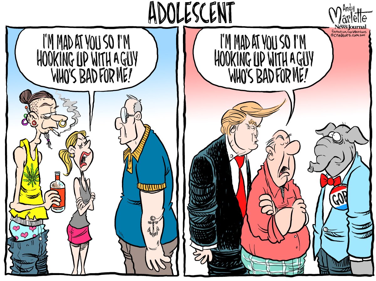 Rebellious Teenager Cartoon