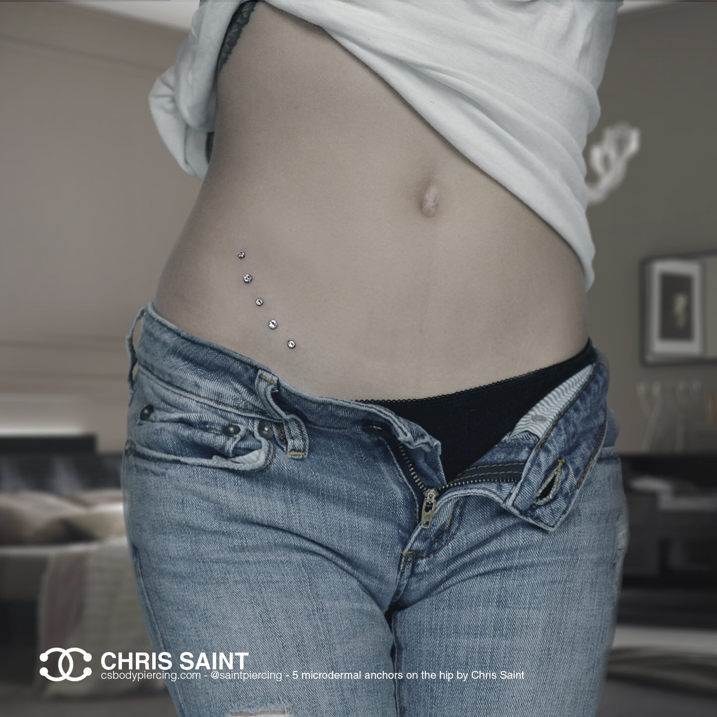 Microdermal Hip Piercing