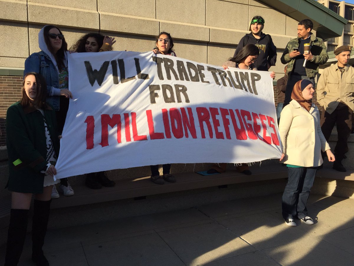 Signs from the uic trump protest rally. - scoopnest.com