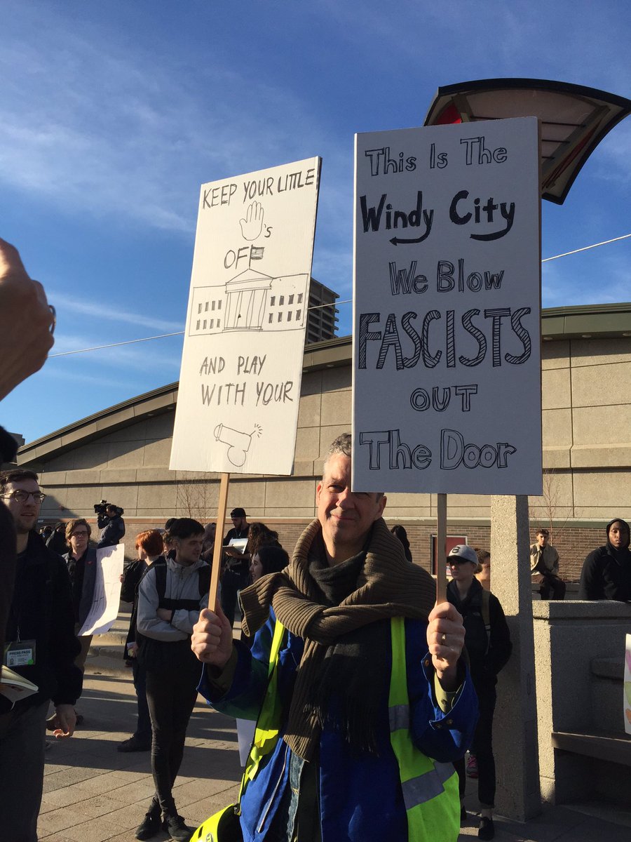Signs from the uic trump protest rally. - scoopnest.com