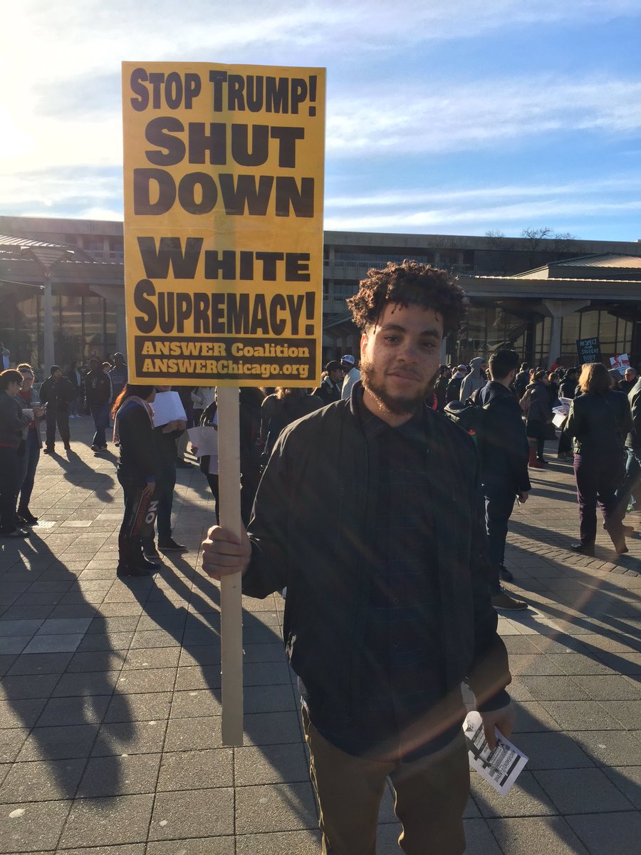 Signs from the uic trump protest rally. - scoopnest.com