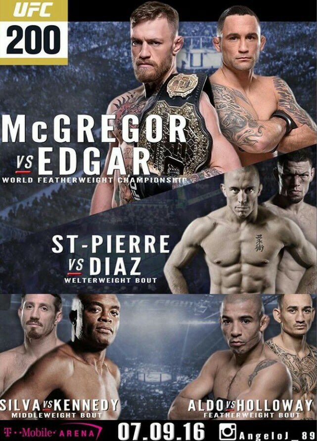 UFC 200 card is set | TMMAC - The MMA Community Forum