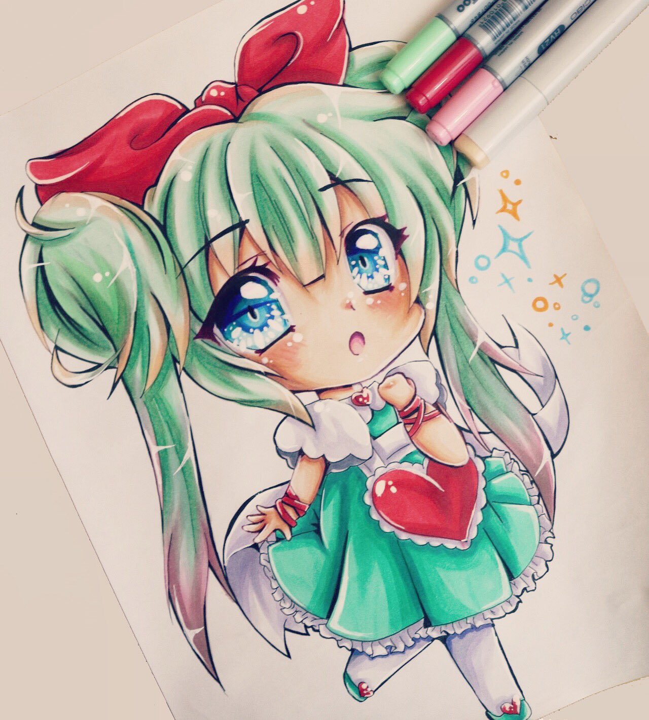 Copic Marker Manga Girl