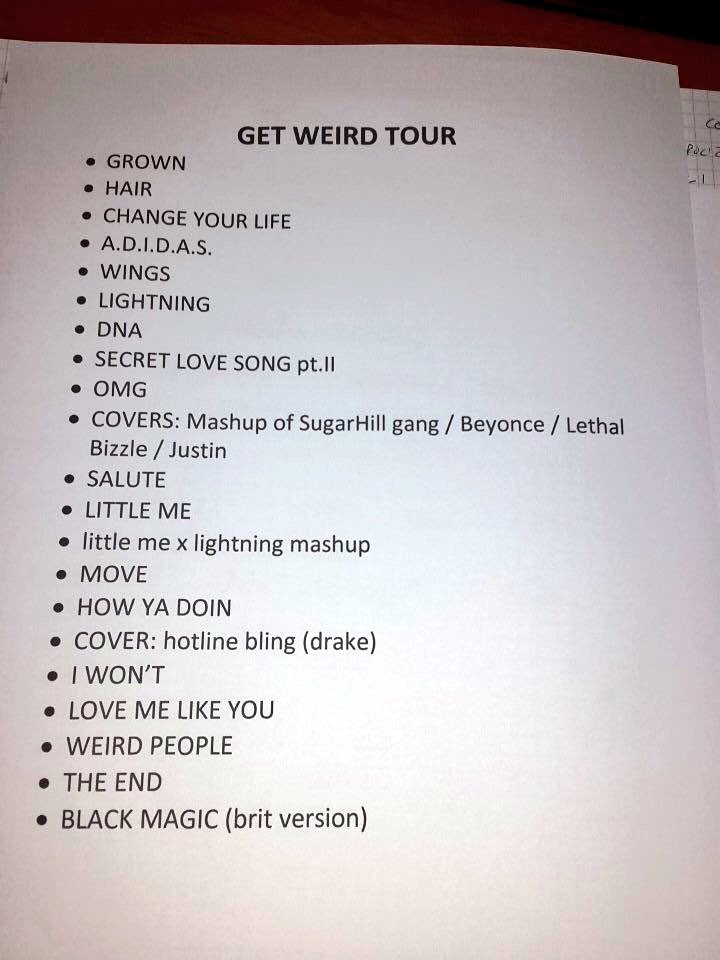 Little Mix Neon Lights Tour Setlist
