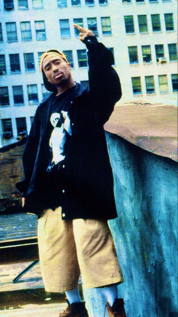 Tupac Wallpaper Middle Finger