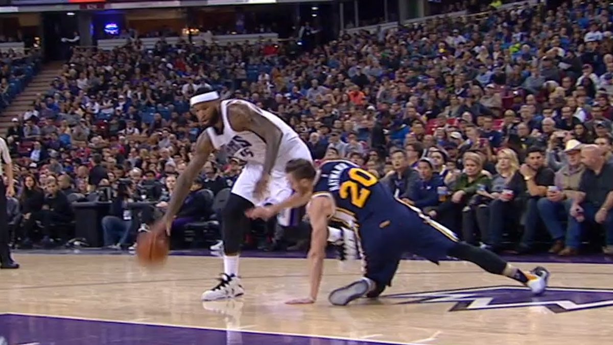 DeMarcus Cousins dropped Gordon Hayward to his knees with a wicked ...
