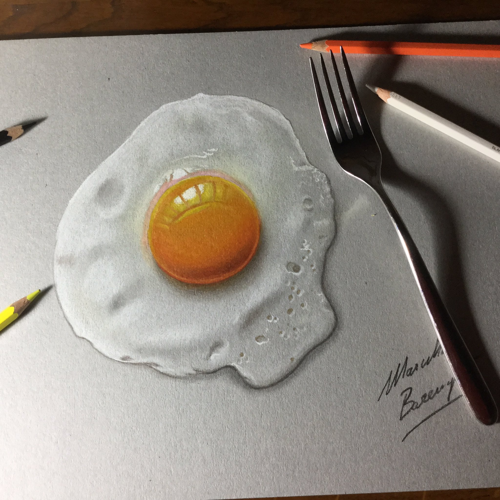 Fried Egg Drawing