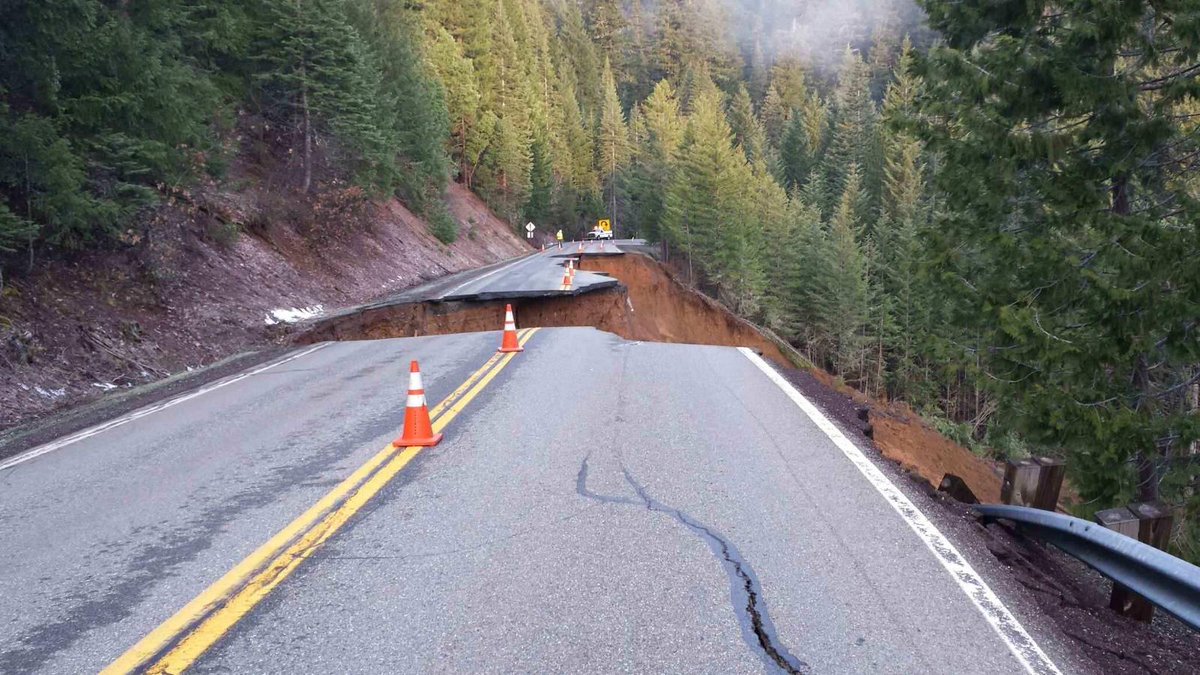 Cal Trans crews have to figure out a way to rebuild State highway 3 in ...