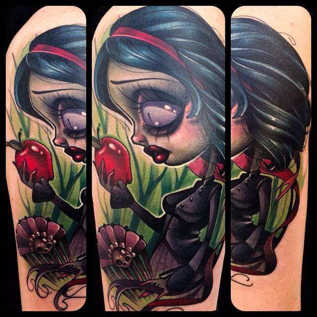 Pin Up Snow White Tattoo Design