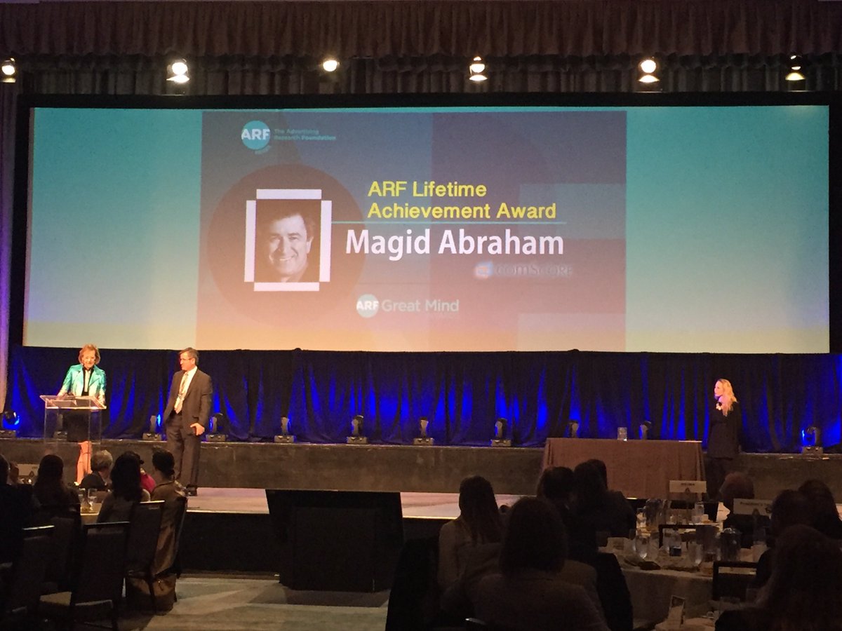 Co-founder of comScore, Dr. Magid Abraham, winning the_arf rethink16 ...