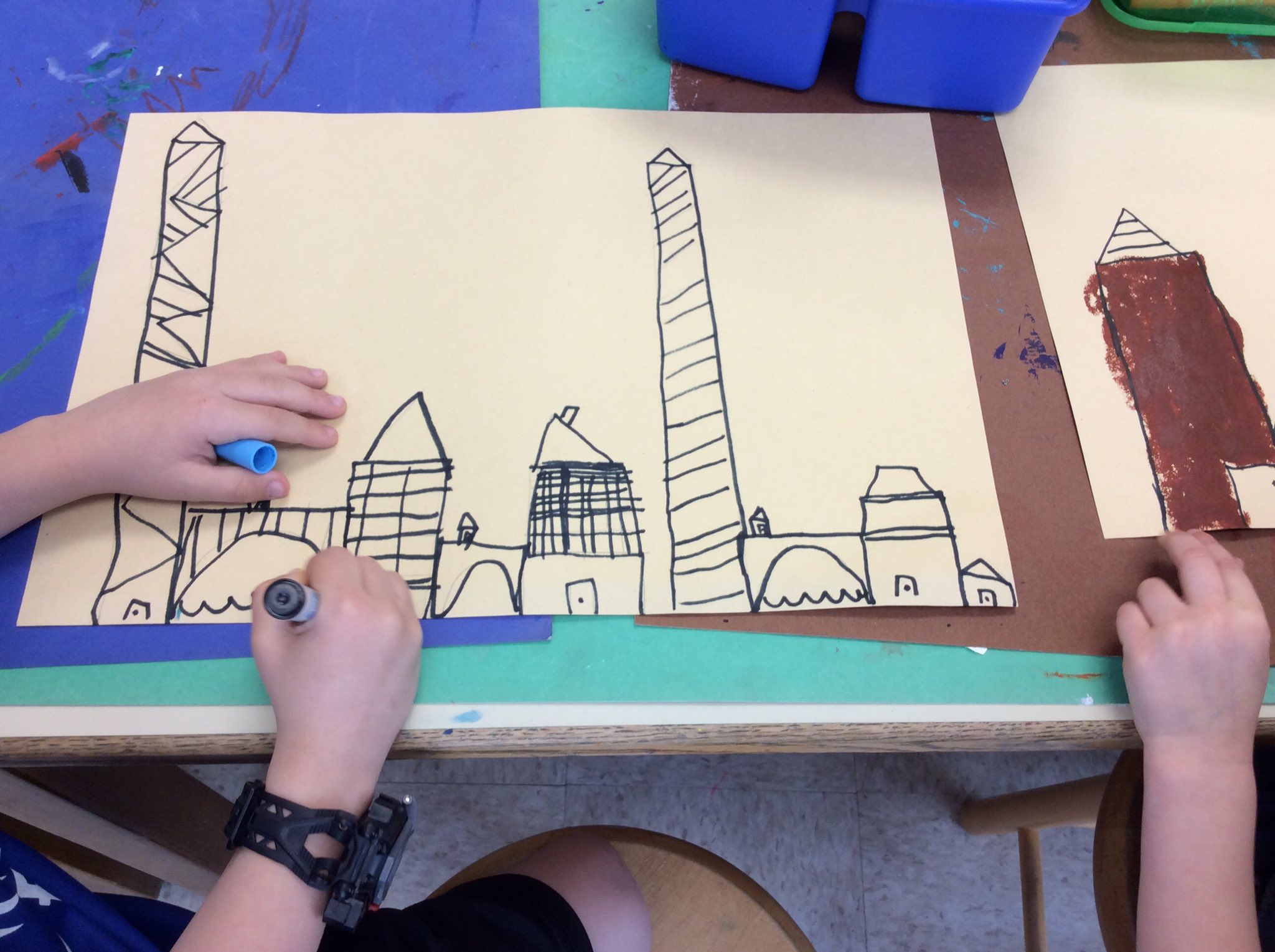 Mrs.Conto on Twitter: "Kindergarten working on Paul Klee inspired ...