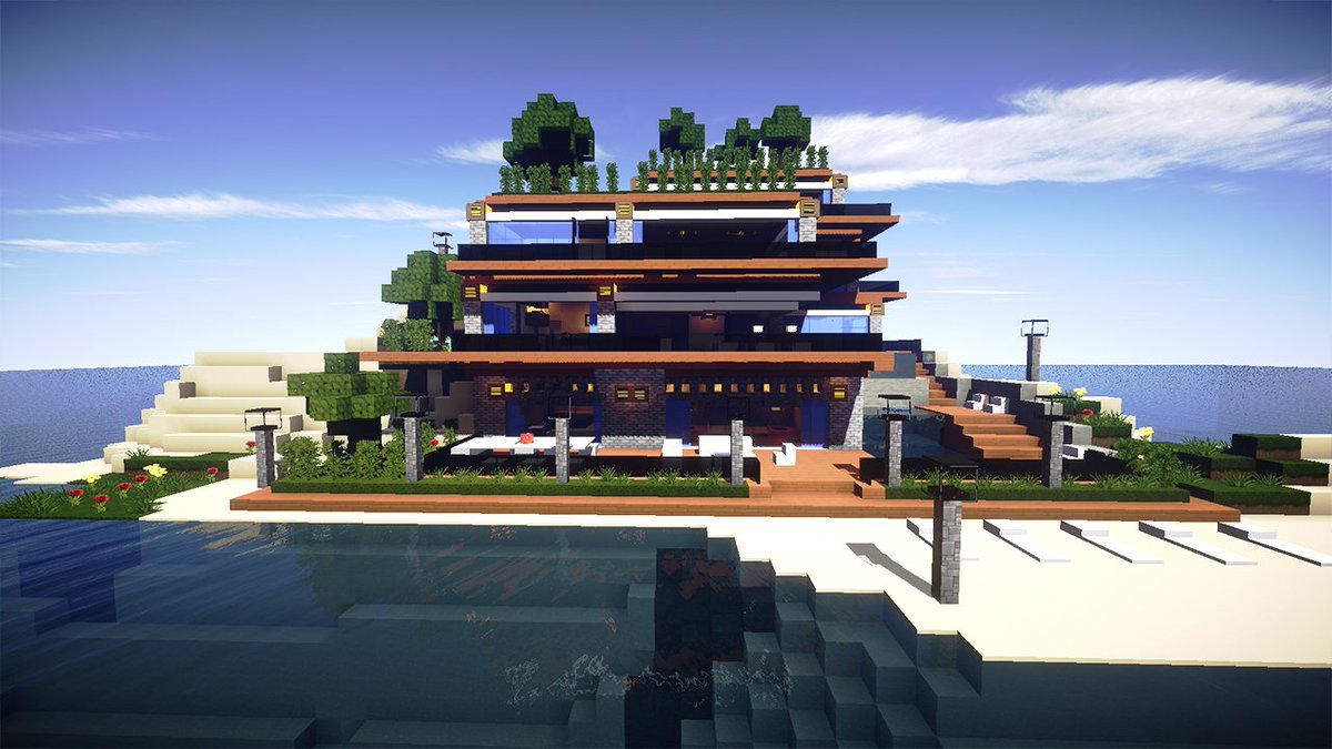 Modern Beach House Minecraft