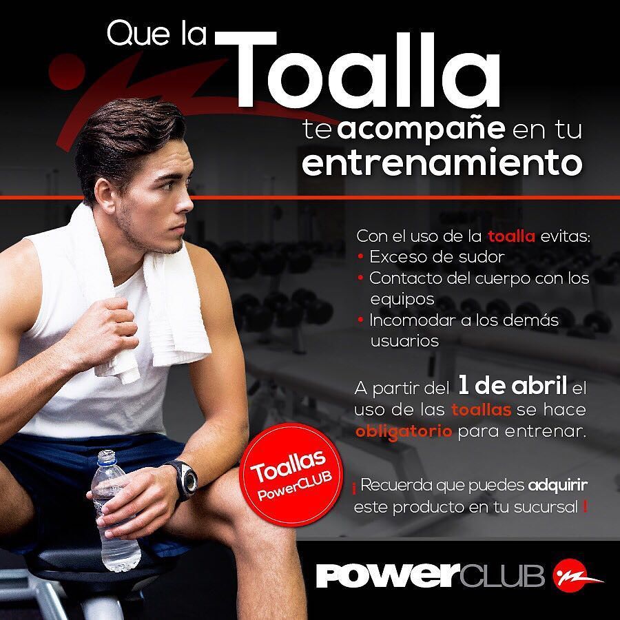 Recuerda traer tu toalla a entrenar @powerclubpanama # ...
