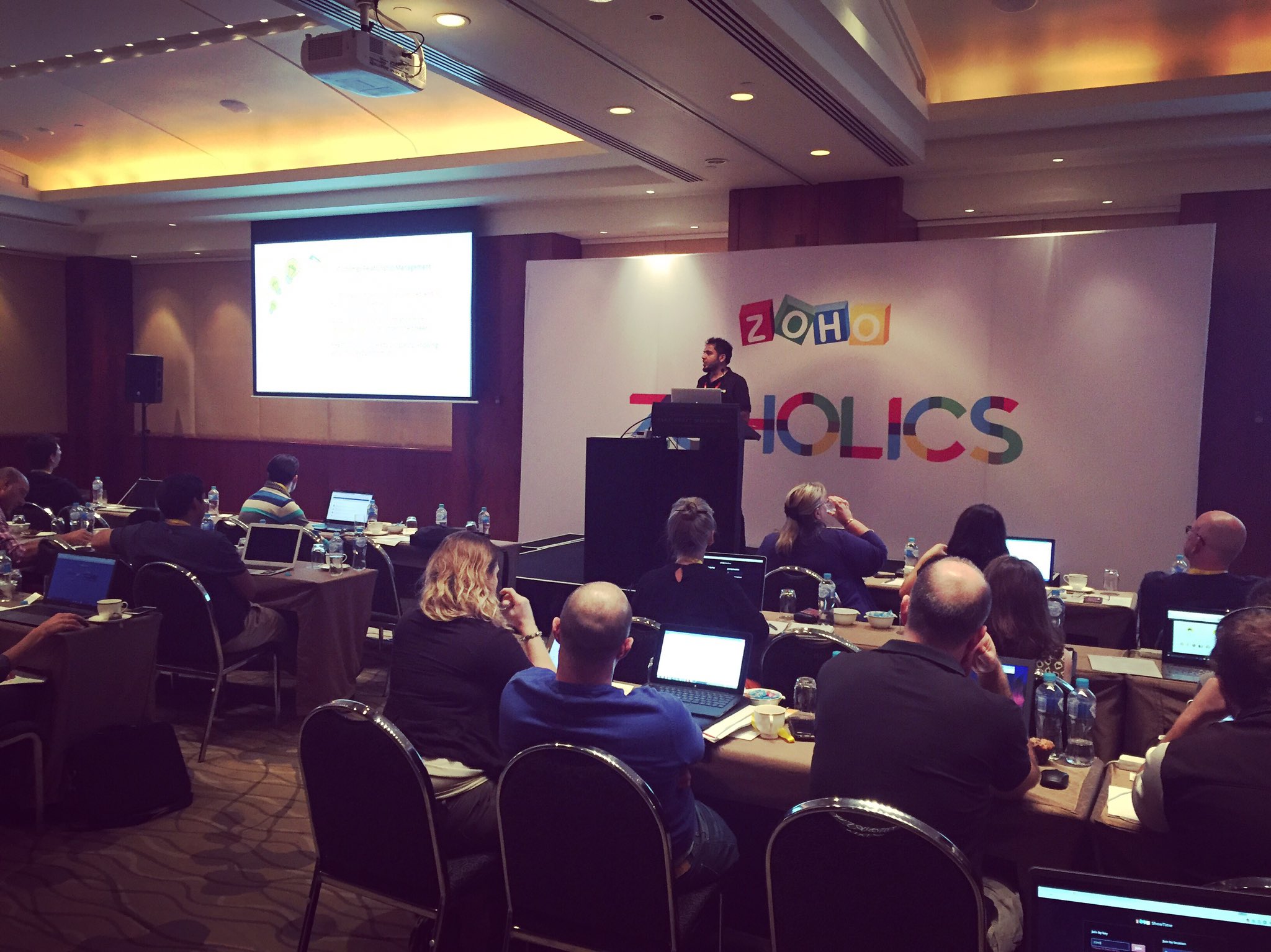 Zoholics on Twitter: "Sai starts the day's first technical session with CRM Basics #ZoholicsAU ...