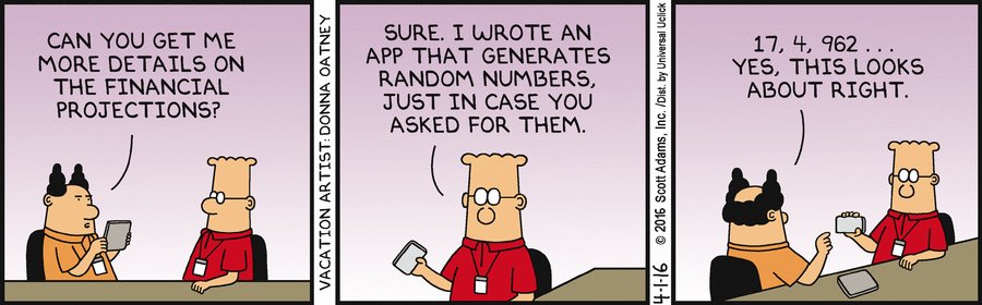 LOL ! Financial projections — Dilbert today — | Robert Went | Scoopnest