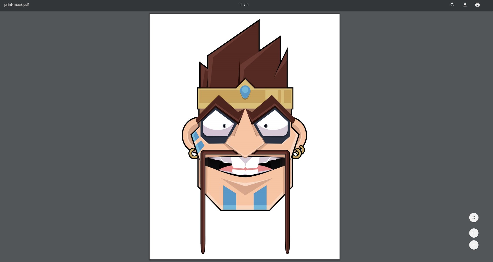 Draven Face Template