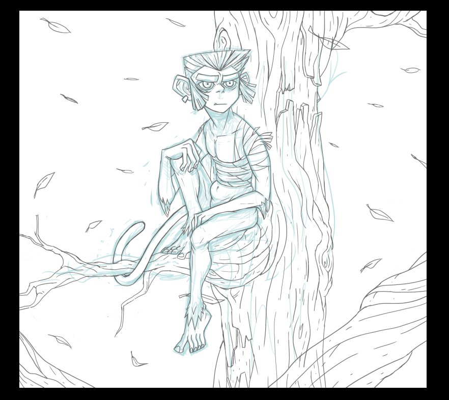 「started coloring this but idk. sketch+lineart always look mo」Katta 🦈の漫画