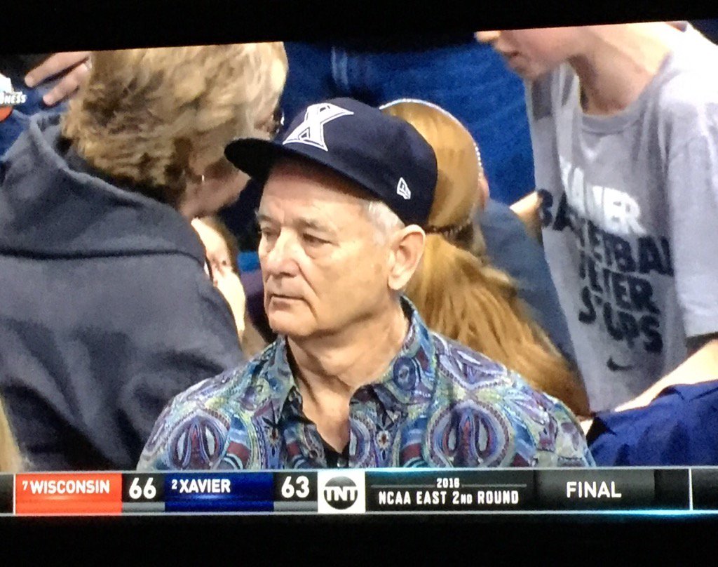 Bill Murray's Face After Xavier Buzzer Beater Loss : r/CollegeBasketball