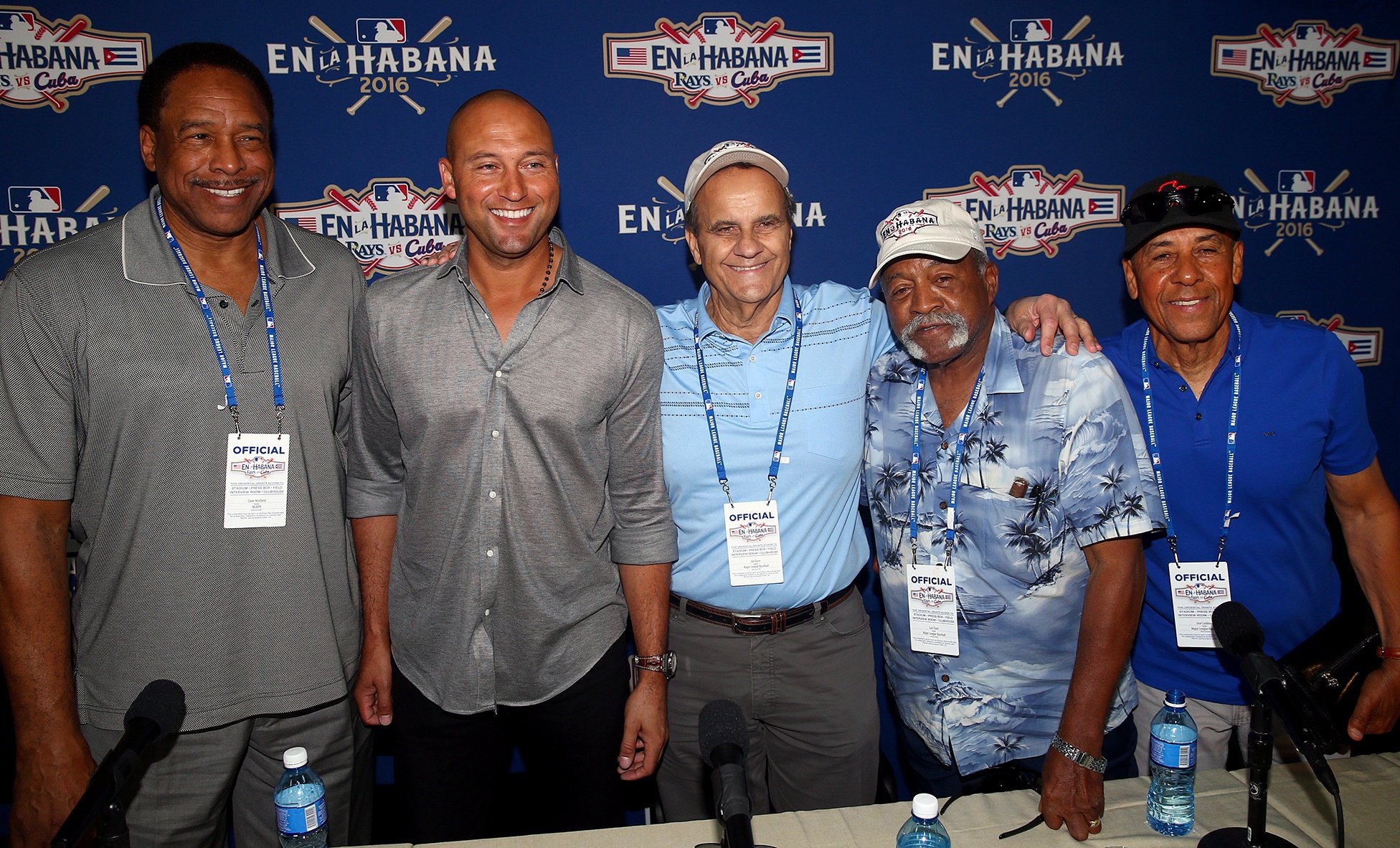 Derek Jeter and Dave Winfield in Cuba Press Conference | Lipstick Alley