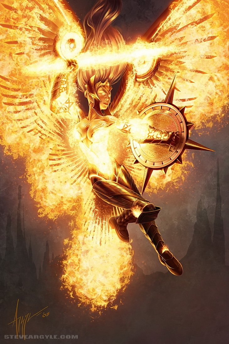 Flaming Angel Warrior