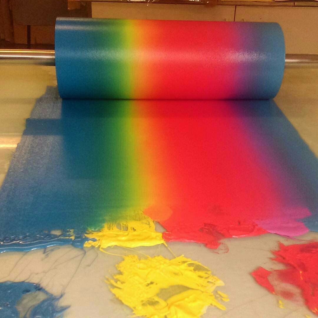 Rainbow Roll Printmaking