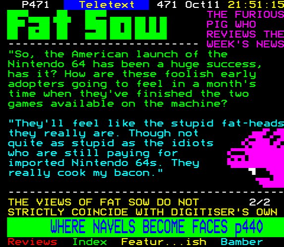 UK-Era, let us remember the great days of Teletext | ResetEra