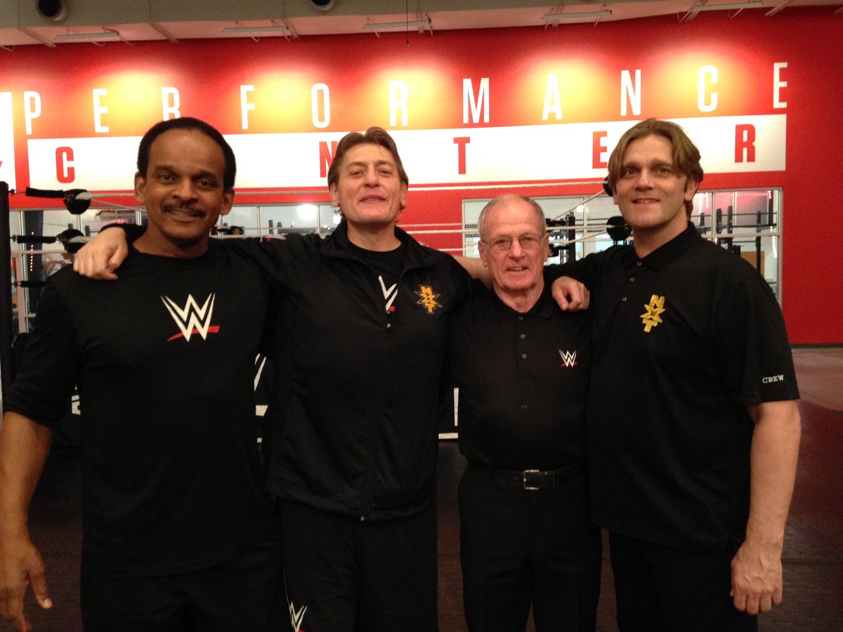 Norman Smiley,me,Johnny Saint and RobbyBrookside at the WWEPerformCtr ...