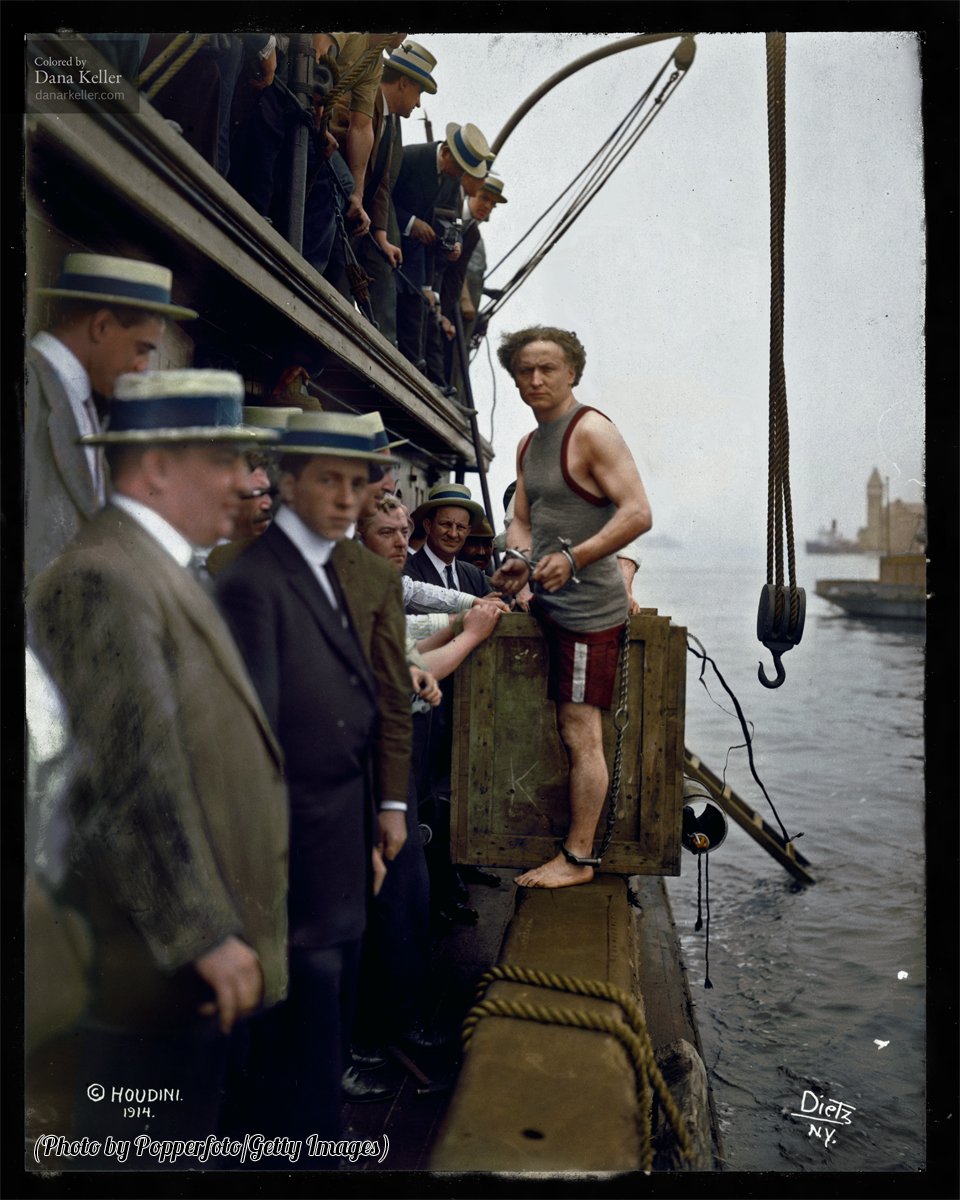 Famous illusionist and stunt performer, Harry Houdini in 1914 ...