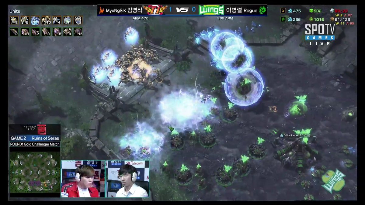 [SKT SC2 Proleague 2016 1R Final] Game 2 : MyuNgSiK_SC2 2 kill! SKT ...